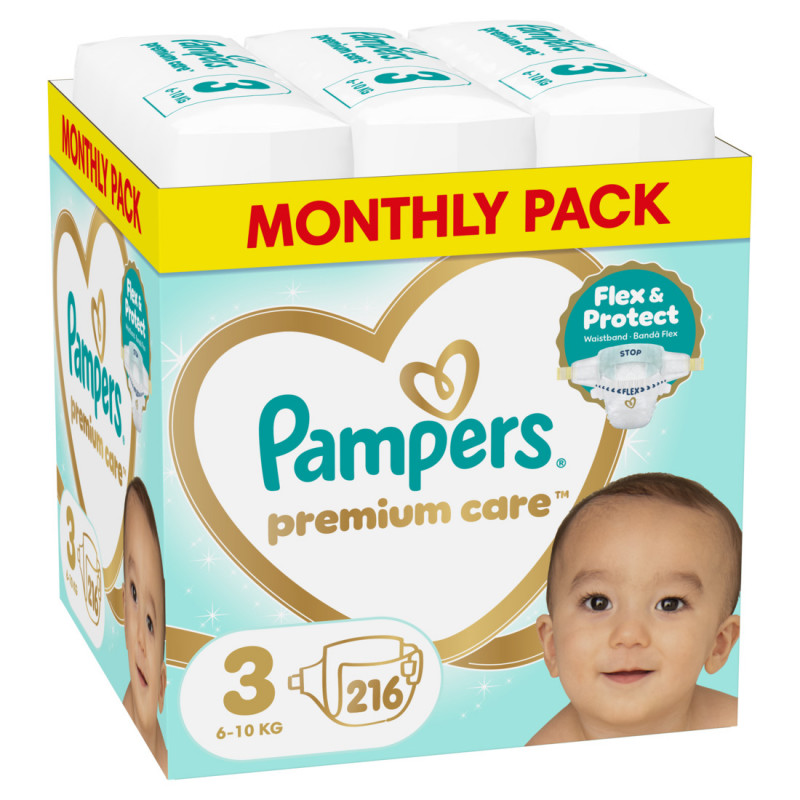 Pampers pelene premium care monthly S3 6-10kg 216kom