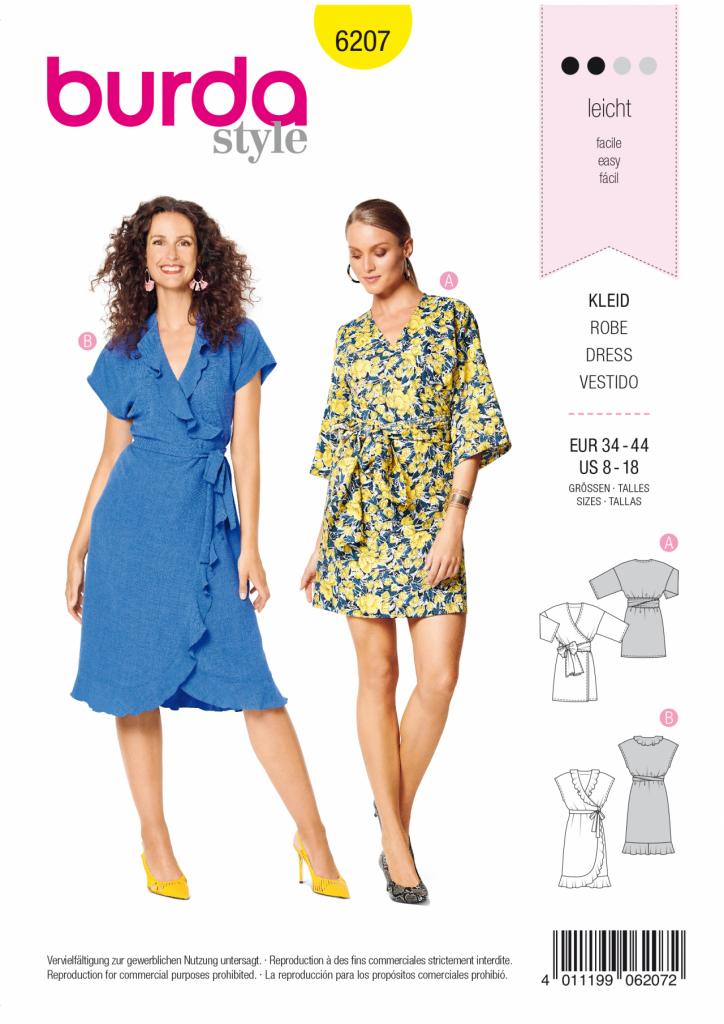 Kroj Kimono haljina i haljina na preklop