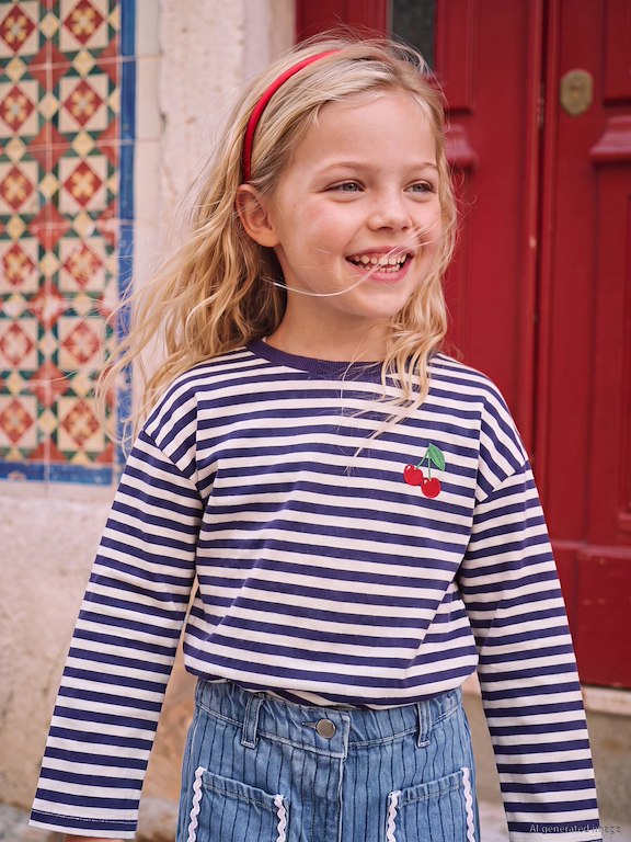 LCW Kids Prugasta Majica Za Devojčice