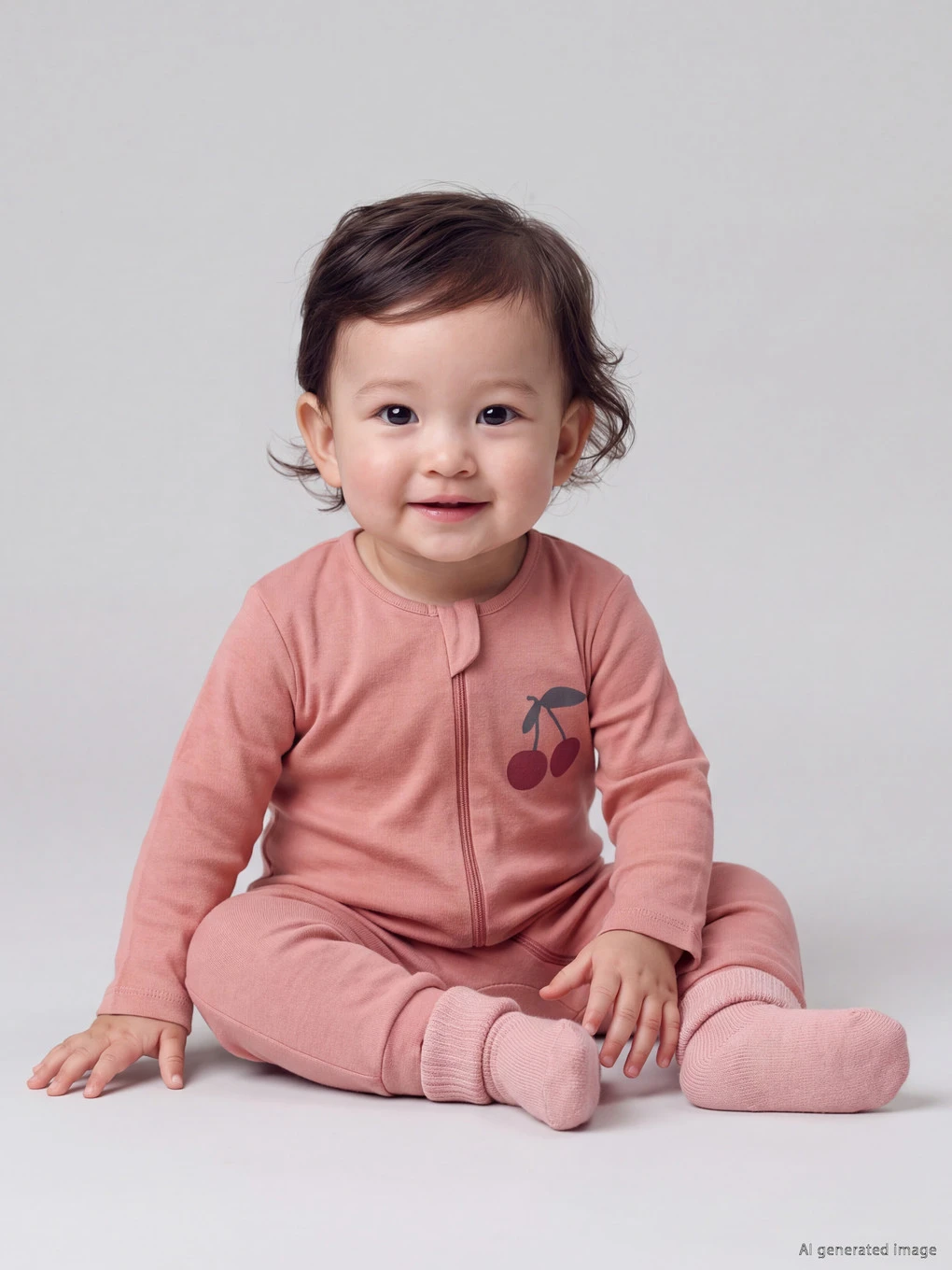 LCW baby 2 Pack Kombinezon Za Bebe Devojčice Sa Trešnjama