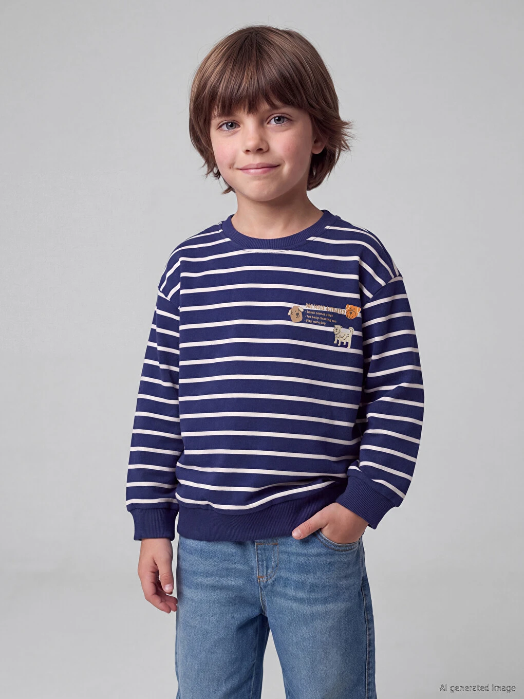 LCW Kids Prugasta Debela Dukserica Za Dečake