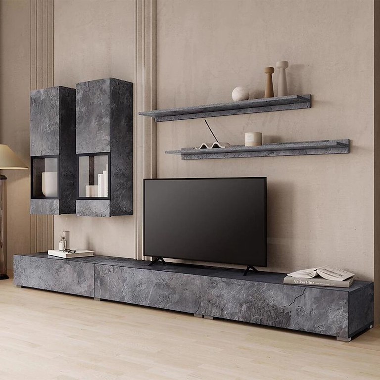 Baros regal 270x41x180 cm tamno sivi