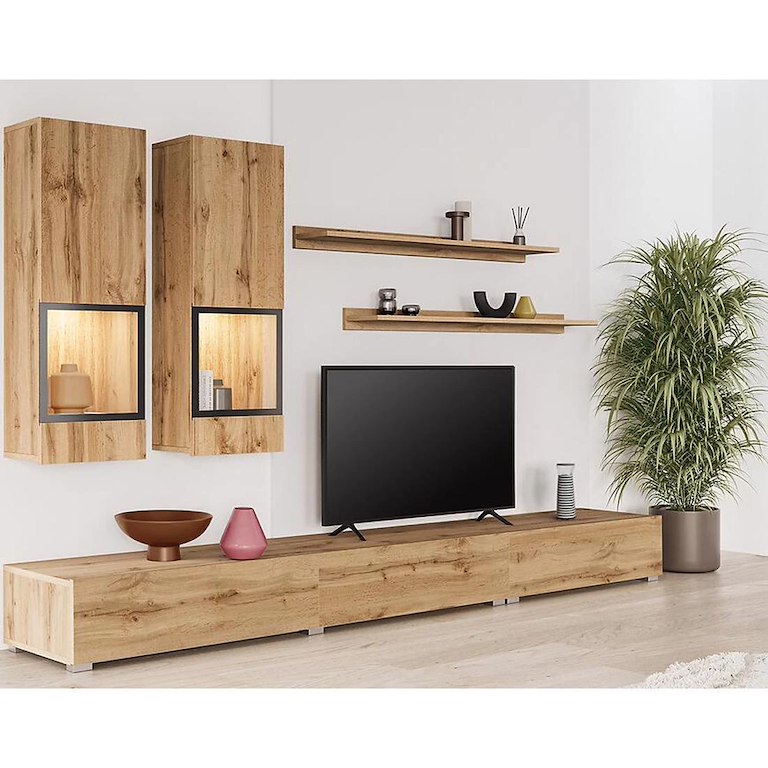 Baros regal 270x41x180 cm wotan hrast