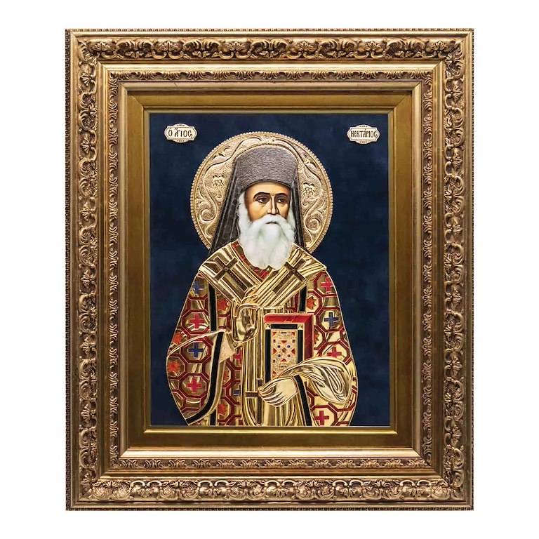 Ikona u ramu Sv. Neкtarije Eginsкi, 425x500x45 mm