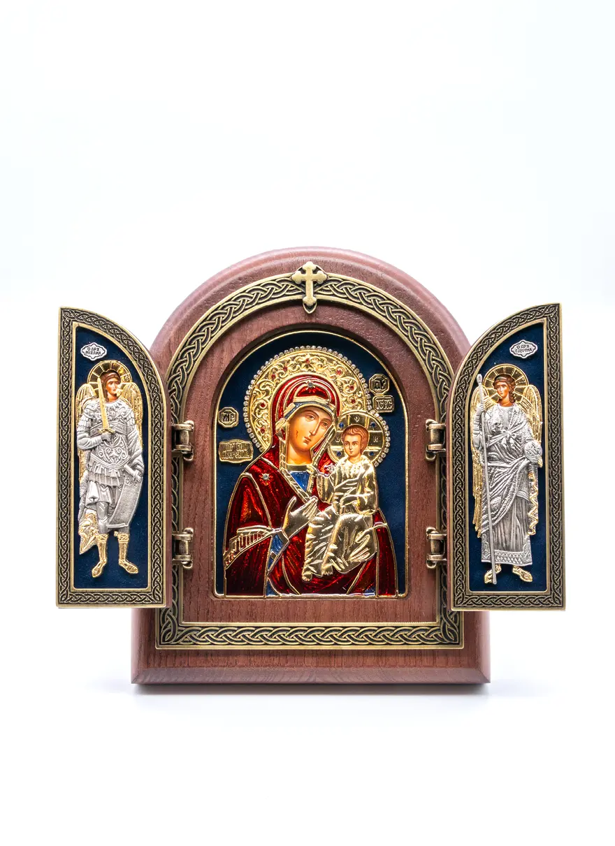 Triptih Presveta Bogorodica Iverska, 220x255x32 mm