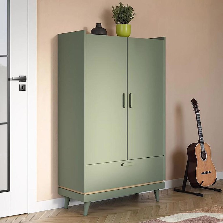 Sys Scandi ormar 90x40x150 cm hrast/zelena