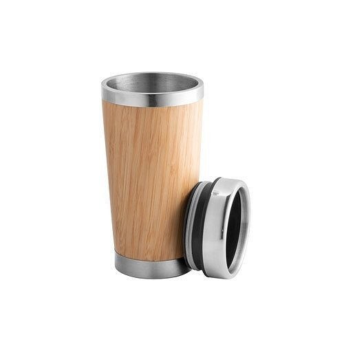 PIETRO. Putna termos šolja od bambusa od 500 ml, natur