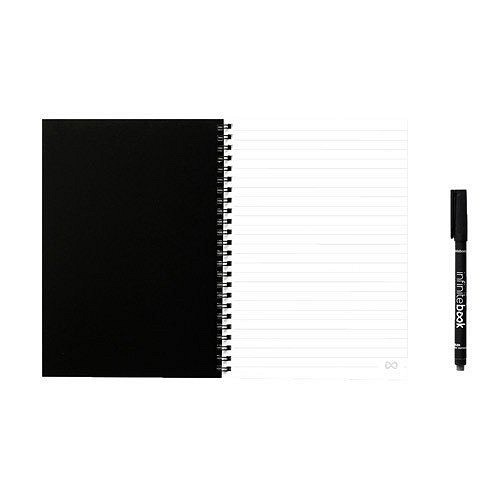 INFINITEBOOK LINED A5. "Infinitebook" sa savitljivim koricama i 15 belih stranica na linije