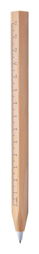 Burnham Black ballpoint pen with ruler