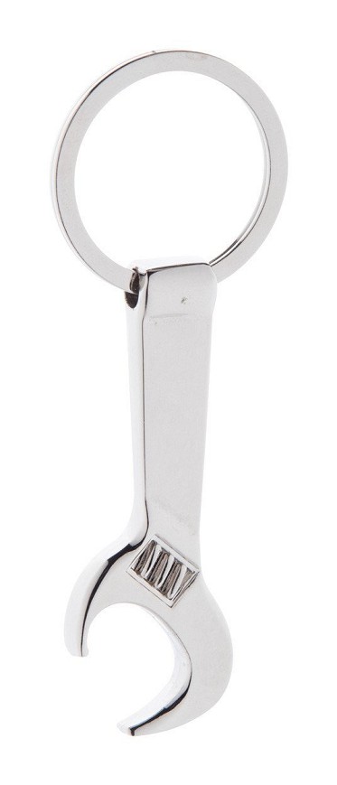 Spanner bottle opener keyring