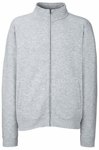Fruit of the Loom, Classic Sweat Jacket, klasični muški duks na zakopčavanje, pepeljasto siva, M