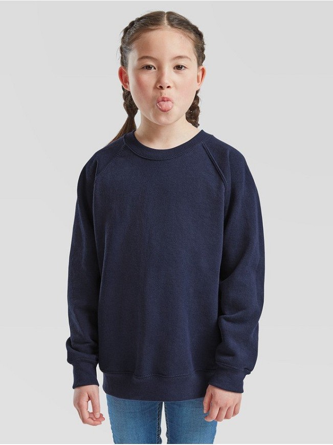 Fruit Of The Loom, Kids Classic Raglan Sweat, duks za decu, teget, 9-11