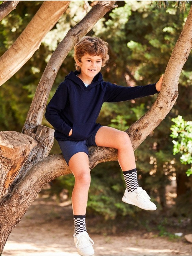 Fruit of the Loom, Kids Lightweight Hooded Sweat, dečija dukserica sa kapuljačom, crna, 7-8