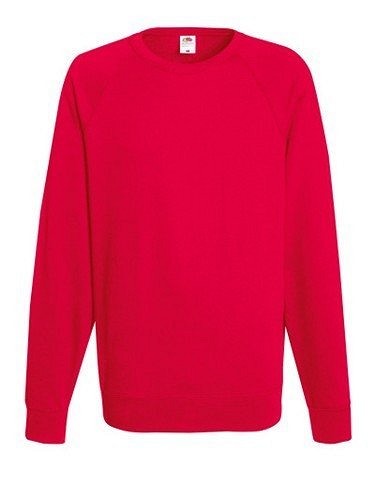 Fruit of the Loom, Lightweight Raglan Sweat, muški klasični duks, crvena, M