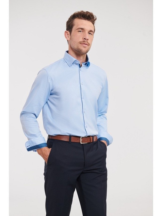 RUSSELL EUROPE CONTRAST HERRIGBONE SHIRT, moderna košulja