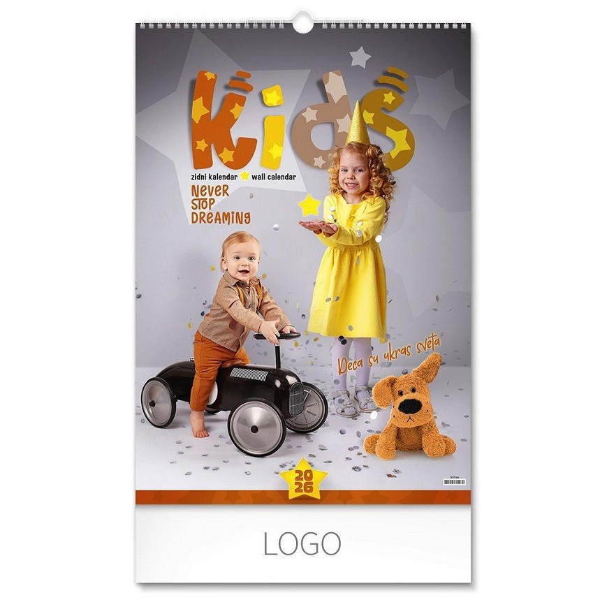 KIDS, zidni kalendar: 7 listova, dvomesečni