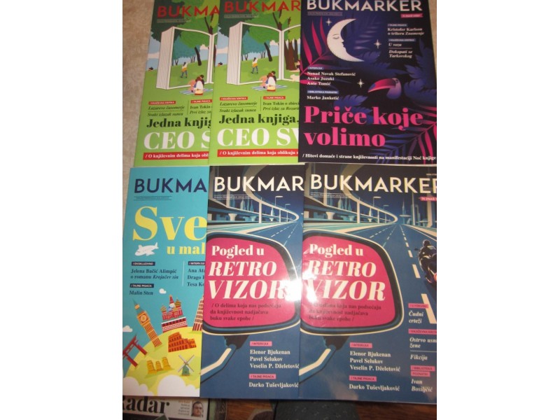 Bukmarker, lot od 6 komada