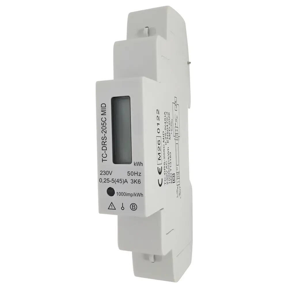 TC-DRS-205C MID jednofazno digitalno brojilo 45 A, DIN šina, 1 modul