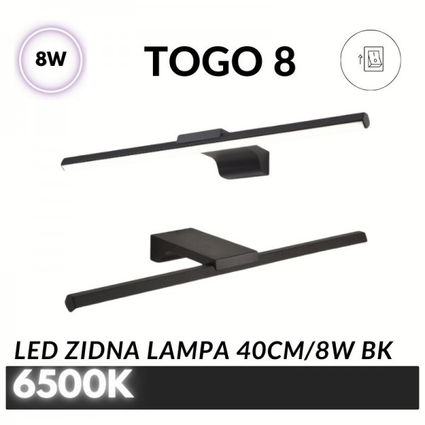 LED lampa za slike i ogledala 8W 6500K TOGO-8 crna