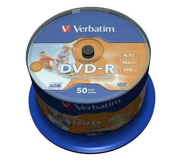 Verbatim DVD-R 4.7GB 16X AZO wideprint surface 43533 NO-ID ( 556PV/Z )