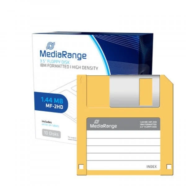 MediaRange floppy disketa 3.5" 10 pack 1.44MB MF-2HD MR200 ( 102M/Z )