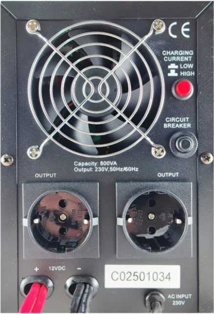 UPS-PSW-800VA GMB LONG, cist sinusni pretvarac sa produzenom autonomijom 500W-220V/12V