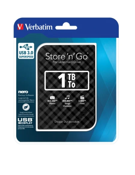 Verbatim 53194 HDD E2.5" 1TB USB 3.0 Store'n'Go Black