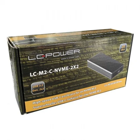 LC-Power HDD rack LC-M2-C-NVME-2X2 - M.2 SSD Enclosure Gen 2x2