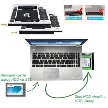 Fioka za hard disk za laptop 9.5MM ( 105351 )