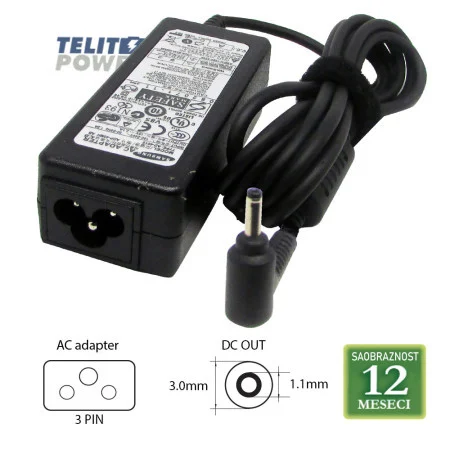 Samsung 19V-2.1A ( 3.0 * 1.0 ) AD-4019 40W laptop adapter ( 3079 )