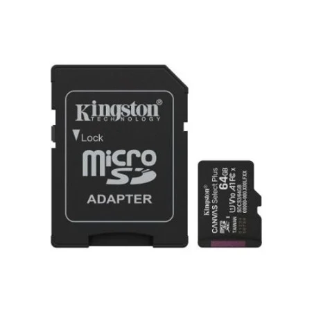 Kingston MicroSD 64GB, Canvas Select Plus, Class 10 UHS-I U1 V10 A1, w/SD adapter ( SDCS3/64GB )
