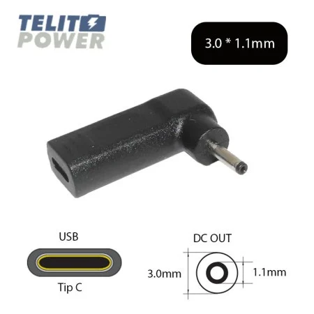 Laptop adapter za napajanje - DC konektor USB-C na 3.0x1.1mm ( 4859 )