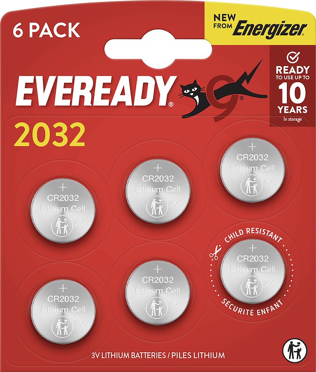 Eveready E304439600 dugmasta baterija 3 V CR 2032 pak. 6 kom.