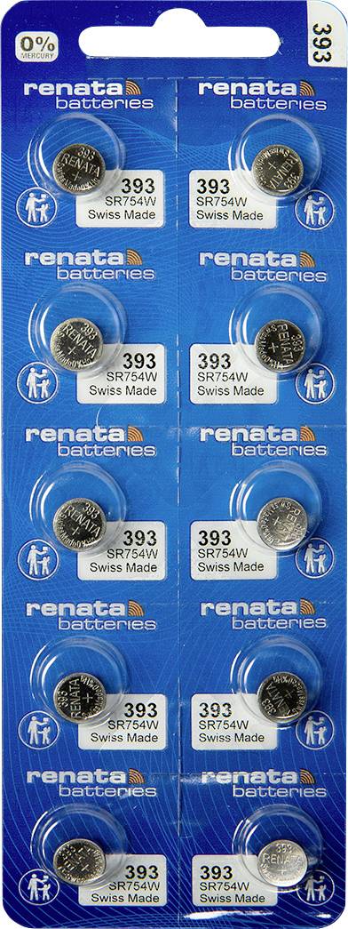 Renata dugmasta baterija srebro-oksidna 1,55 V 80 mAh 393 (⌀ x V) 7,9 mm x 5,4 mm