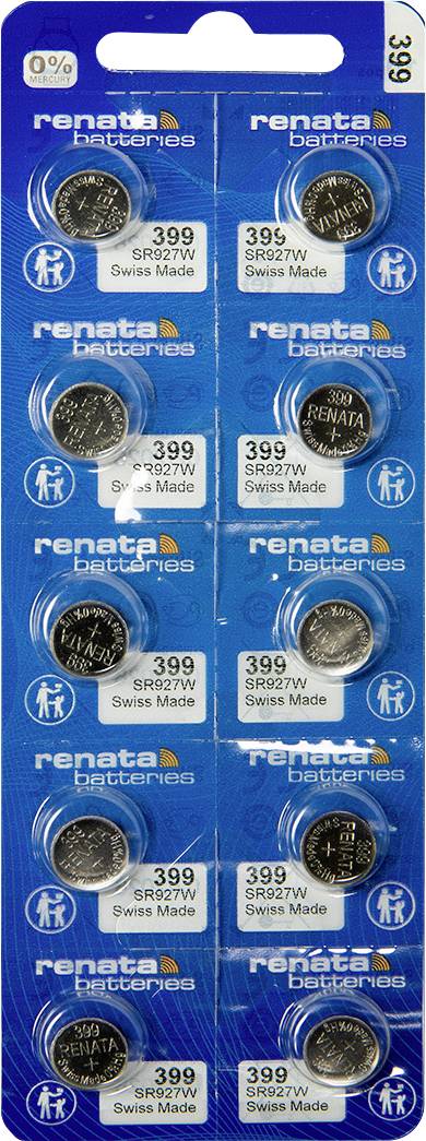Renata dugmasta baterija srebro-oksidna 1,55 V 53 mAh 399 (⌀ x V) 9,50 mm x 2,70 mm