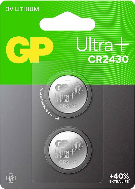 GP CR2430 dugmasta baterija Li-MnO2 3 V 300 mAh CR 2430
