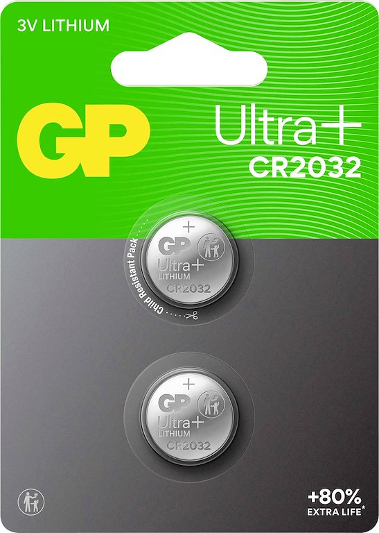 GP CR2032 dugmasta baterija Li-MnO2 3 V 220 mAh CR 2032