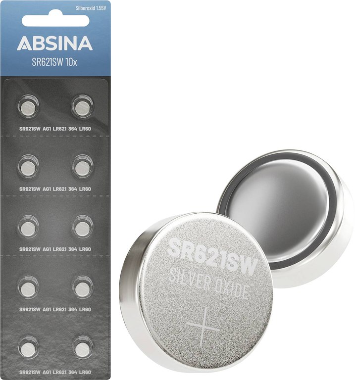 Absina dugmasta baterija srebro-oksidna 1,55 V 364 pak. 10 kom.