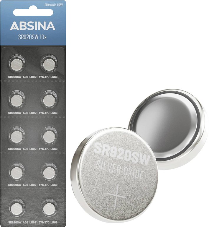 Absina dugmasta baterija srebro-oksidna 1,55 V 371 pak. 10 kom.