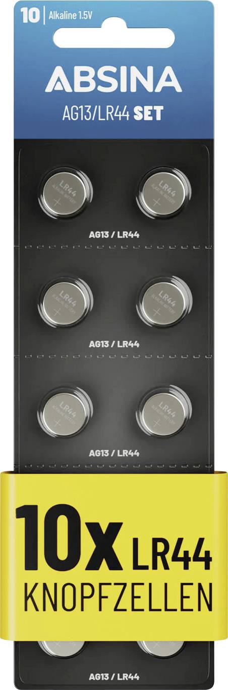 Absina dugmasta baterija alkalna 1,5 V AG 13 pak. 10 kom.