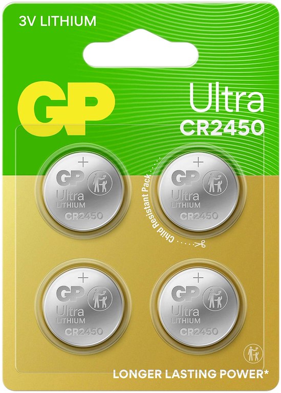 GP dugmasta baterija litijumska 3 V 540 mAh CR 2450