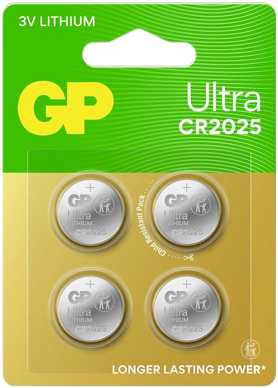 GP dugmasta baterija litijumska 3 V 145 mAh CR 2025