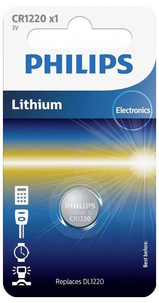 Philips dugmasta baterija litijumska 3 V CR 1220