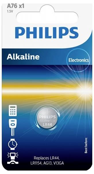 Philips A76 dugmasta baterija alkalna 1,5 V LR 44
