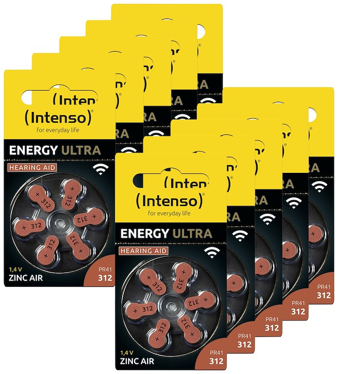 Intenso PR41-312 baterija za slušni aparat cink-vazduh 1,45 V 148 mAh