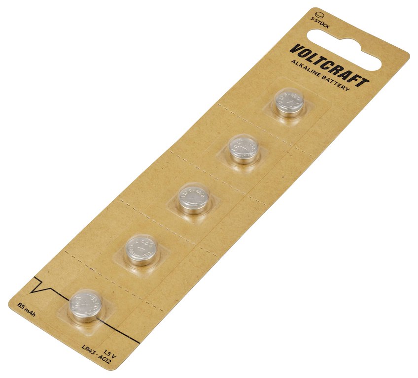 VOLTCRAFT VC-16108010 dugmasta baterija alkalna 1,5 V 85 mAh LR 43