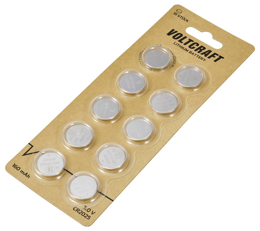 VOLTCRAFT VC-16108000 dugmasta baterija litijumska 3 V 160 mAh CR 2025