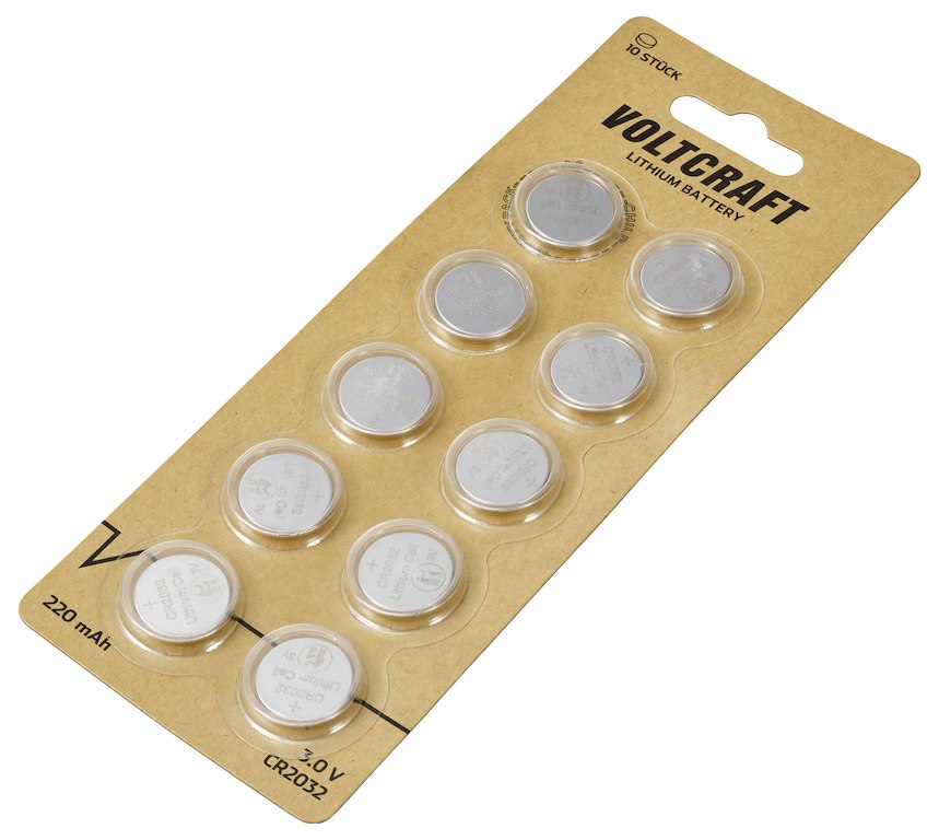 VOLTCRAFT VC-16107995 dugmasta baterija litijumska 3 V 220 mAh CR 2032