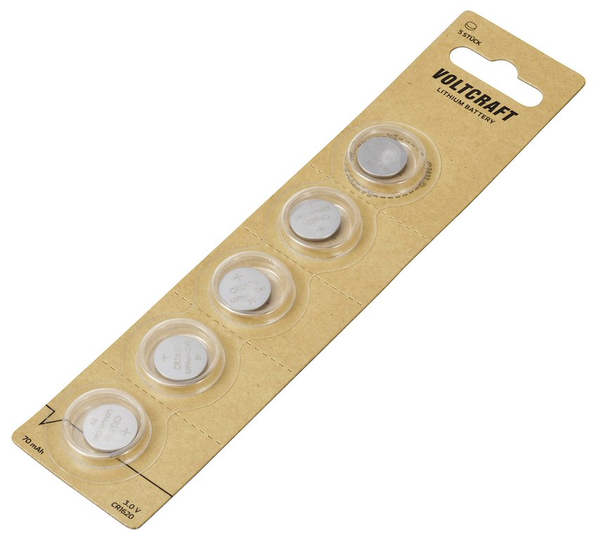 VOLTCRAFT VC-16107960 dugmasta baterija litijumska 3 V 70 mAh CR 1620