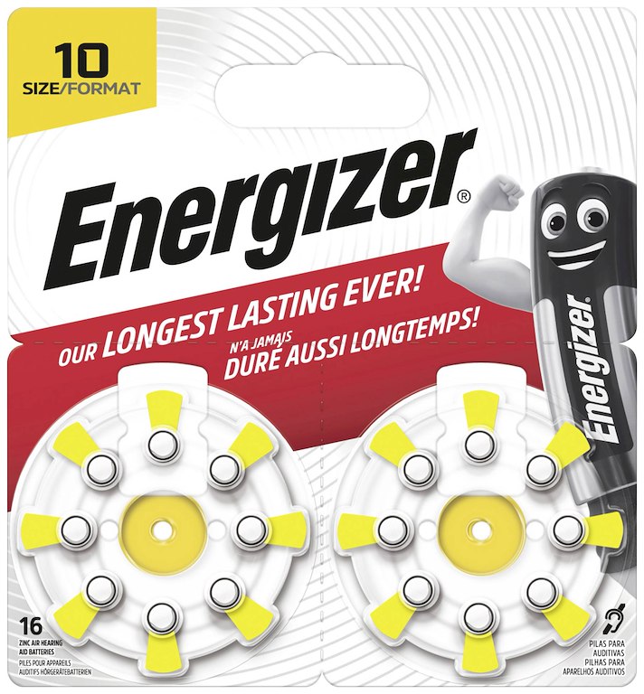 Energizer dugmasta baterija cink-vazduh 1,45 V ZA 10 pak. 16 kom.